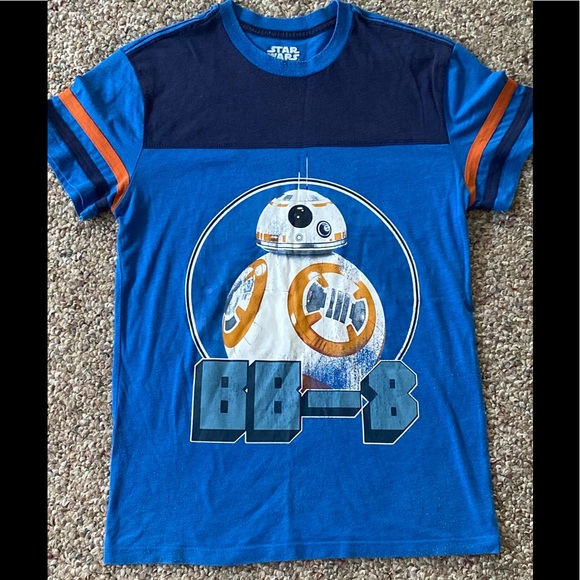 Fifth Sun | Tops | Vtg Star Wars Bb8 Ringer Droid Lucasfilm Blue Tshirt ...